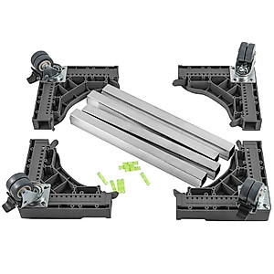 Washing Machine Furniture Dolly, SEHOI 2 Pack Telescopic Movable Trolley with Locking Swivel Wheels, Mobile Roller 4 Wheels Heavy Duty 500 Lbs Weight Limit for Refrigerator, Washing Machine and Dryer