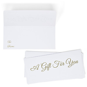 Gift Boutique - 100 Christmas Currency Envelopes Holiday Money Gift Envelope Holder Enclosure A Gift For You Gold Design 2 7/8” x 6 ½” for Cash Check Coin Note Mailing Gifts Office Wedding Party Favor