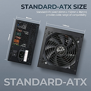 Zalman GigaMax 700W 80+ Bronze Certified PSU, Continuous Power with 120mm Ultra Quiet Silent Fan, 105° Capacitor, 5 Year Warranty