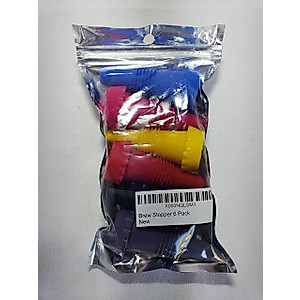 Brew Stopper 6 Pack Ideal Wine Stopper Beer Stopper Spirt Compare to Rabbit Wine Stopper champagne stopper Model: BStop6 (Home & Kitchen)