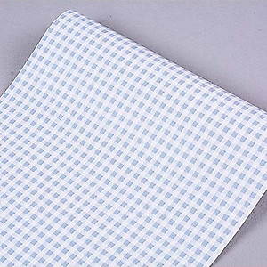 Yifely Blue & White Checkered Pattern Furniture Protective Paper Self-Adhesive Shelf Liner Dresser Drawer Decor Sticker 17.7 Inch by 13 Feet