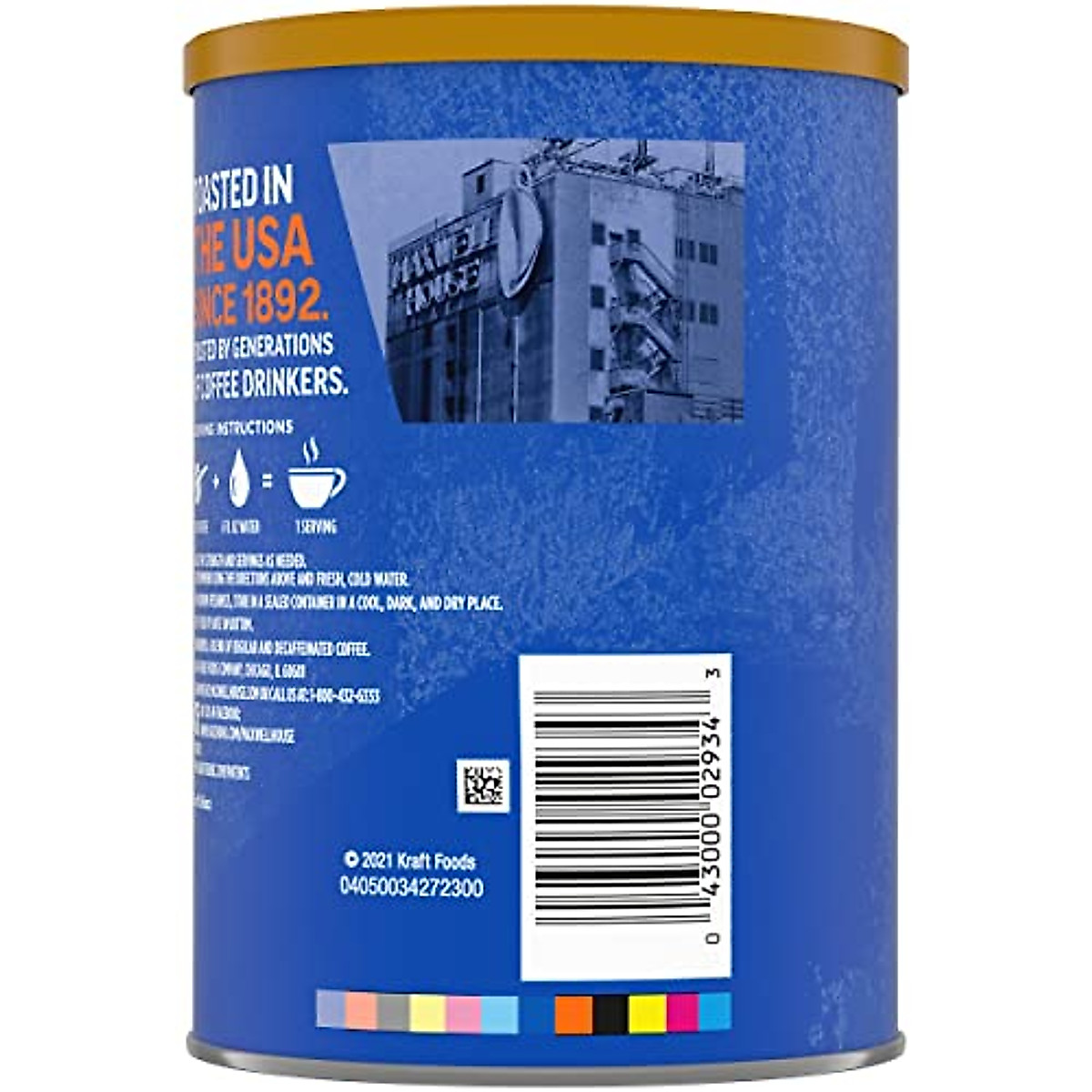 Maxwell House Half Caff Ground Coffee (11 oz Canister)