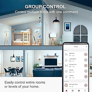 Sengled Alexa Light Bulb, WiFi Bulbs, Smart Bulbs, Smart Bulbs That Work with Alexa and Google Assistant, A19 Daylight (5000K) No Hub Required, 800LM 60W High CRI>90 Equivalent, 4 Pack