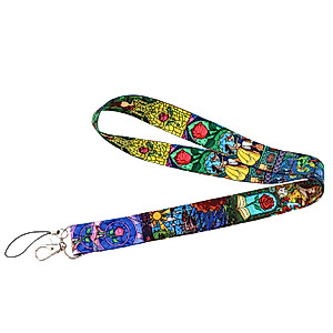 RHXWFDG Cartoon Cute Anime Lanyard Keychain, ID Badges Lanyard, Key Lanyard for ID Card Holder, Cell Phone Case (1)