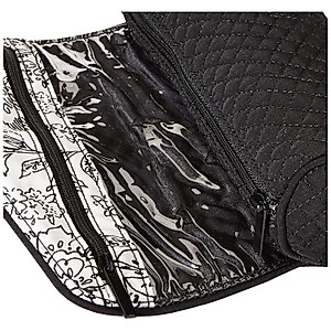 Vera Bradley Women's Microfiber on a Roll Makeup Brush & Pencil Case, Black, One Size