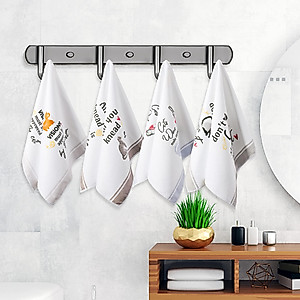 DDOFAH Funny Cat Kitchen Towels Cat Lover Gifts for Women Dish Towels Set of 4 Cat Mom Gifts Cat Sayings Tea Towels Housewarming Gifts for New Home Decor