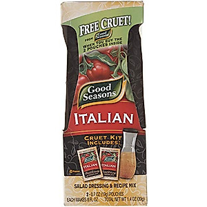 Good Seasons Italian Dressing Mix, 2 Packages with Cruet, 1.4 Oz. Net