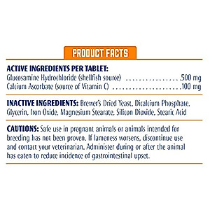 Pro-Sense Regular Strength Glucosamine Tablets for Dogs, 60 ct