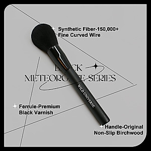 Makeup Brushes 12Pcs Makeup Brushes Set Professional, Premium Synthetic Kabuki Foundation Powder Contour Blush Concealer Eyeshadow Blending Highlighter Eyeliner Eyebrow Makeup Brush (Black)