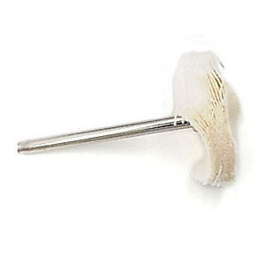 20Pcs Wool Polishing Buff Wheel Buffing Wheels Rotary Tool Accessories Polish Jewelry Watch Mirror 3mm Shank (White)