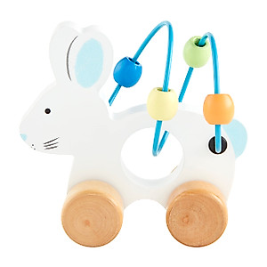 Mud Pie Bunny Abacus Toy, Blue, 5" x 5"