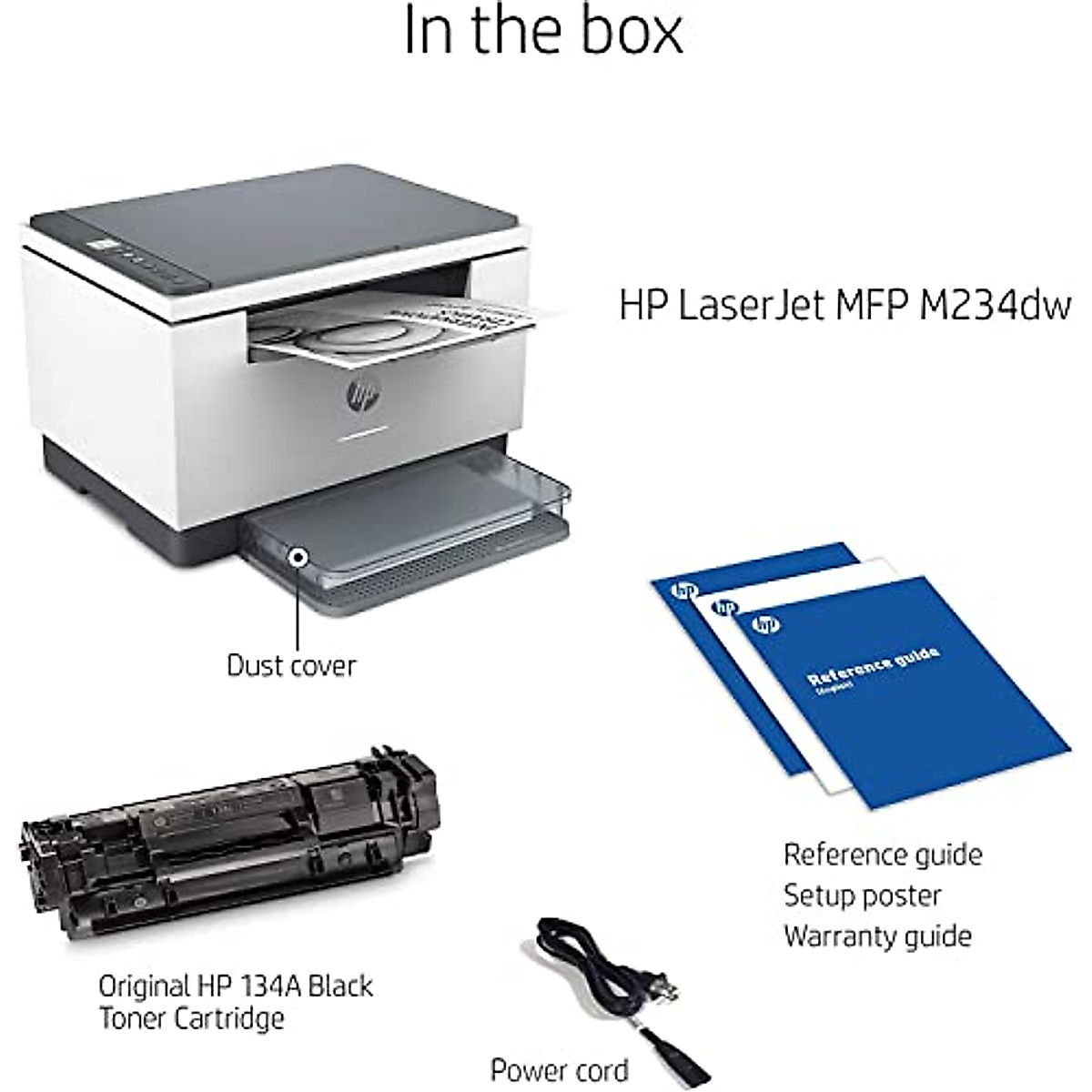 HP Laserjet MFP M234dw All-in-One Wireless Monochrome Laser Printer for Home Business Office - Print Scan Copy - 30 ppm, 600 x 600 dpi, 8.5" x 14" Legal, Auto Duplex Printing