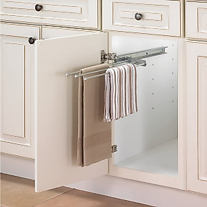 Real Solutions for Real Life Real Solutions Pull-Out Kitchen Towel Holder Bar