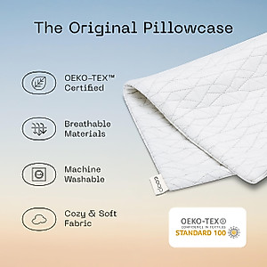 Coop Home Goods Original Pillow Case, Queen Size Pillow Case for Memory Foam Pillows, Breathable Ultra Soft Lulltra Fabric Cover with Zipper, Polyester/Rayon