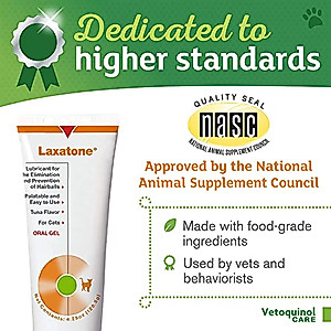 Tomlyn Laxatone Natural Chicken Flavored Hairball Remedy for Cats, Hairball Gel for Cats Made with Natural Ingredients to Help Prevent Hairballs and Promote Healthy Digestion, 4.25 oz.