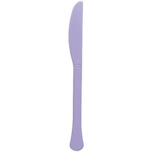Lavender Plastic Heavy Weight Knives (50 Count) - Premium Disposable Plastic Cutlery, Perfect for Home Use and All Kinds of Occasions
