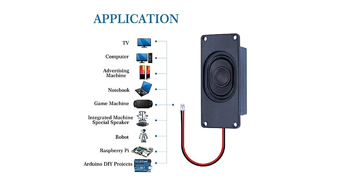 CQRobot Speaker 5 Watt 8 Ohm Compatible with Arduino Motherboard, JST-PH2.0 Interface. It is ...