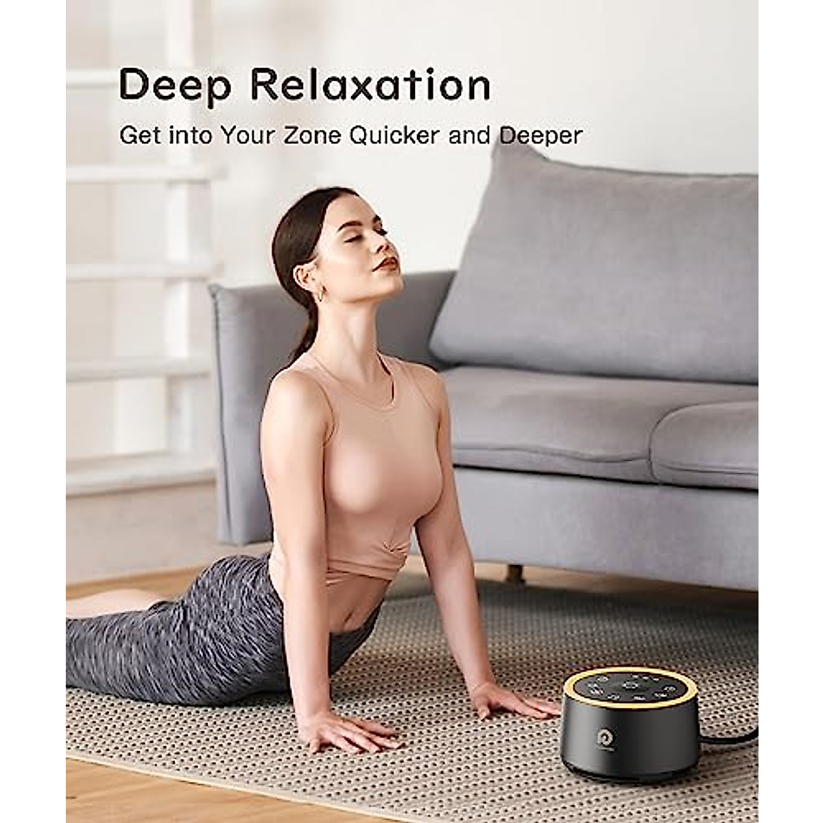 White Noise Machine - Dreamegg Sound Machine for Baby Kid Adult, Noise Machine for Sleeping with 24 Calming Sound, Ambient Nightlight, Continuous or Timer, Loud Sleep Machine for Home Nursery Office