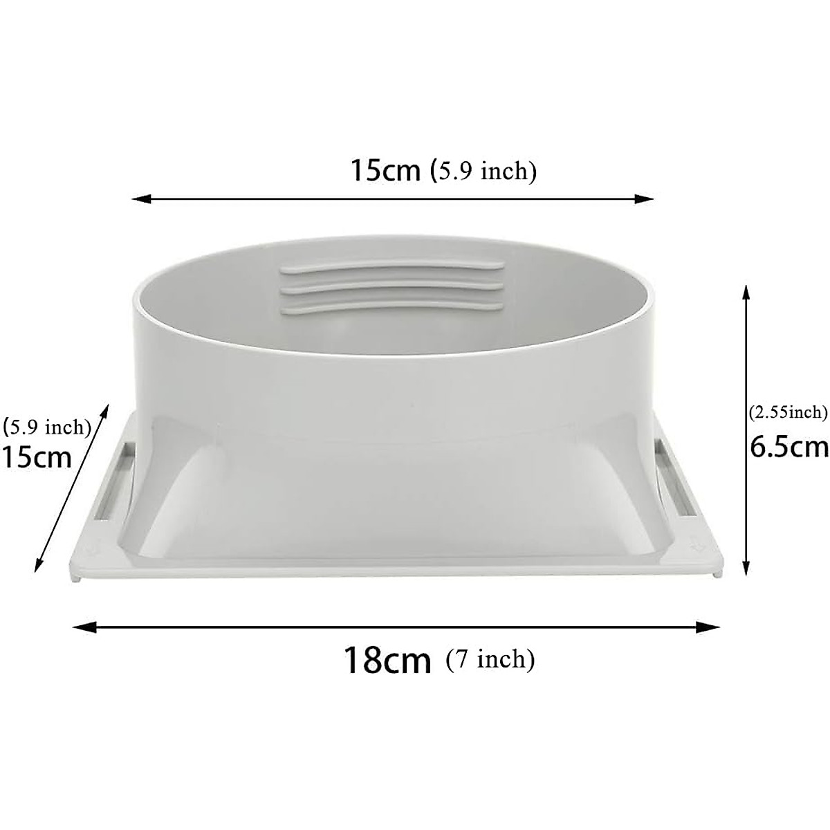 6'' Portable Air Conditioner Window Adapter with Package Exhaust Hose Connector Tube Connector Air Baffle Plate Mobile air Conditioning Accessories