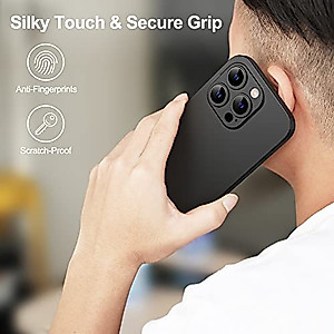 JETech Ultra Slim (0.35mm Thin) Case for iPhone 14 Pro 6.1-Inch, Camera Lens Cover Full Protection, Lightweight Matte Finish PP Hard Minimalist Case, Support Wireless Charging (Black)