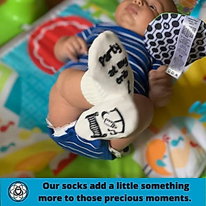 jan de kids Newborn Baby Socks Gift Set - 4 Soft Pairs - Comfortable - Unique - Funny - Perfect for Baby Showers - Sized 0-6 Months