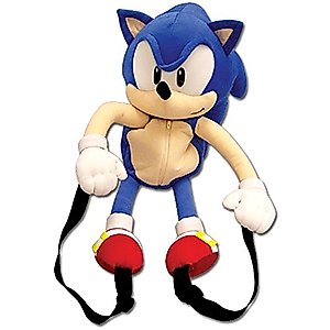 GE Animation Sonic Classic Sonic Plush Backpack Multi-colored, 19"