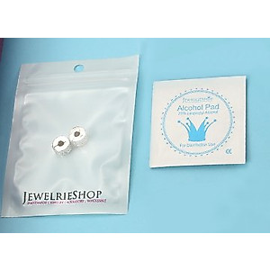 JewelrieShop Clip Spacer Charm for Bracelet Clip Lock Stopper Bead Spacer European Openable Bead (#06S, 2pcs)