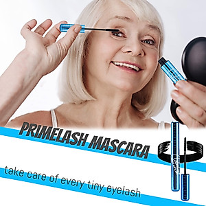 Mascara for Older Women 60 Plus, Mascara for Seniors with Thinning Lashes, Hypoallergenic Mascara Sensitive Eyes, Mascara Black Volume and Length, Black Mascara Waterproof Smudge Proof, Black (1pc)