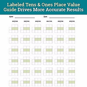 Channie’s Quick and Neat Math LineUp Workbook for 1st-3rd Grade Elementary School Students,Double Digit Math Made Easy, 80 Pages