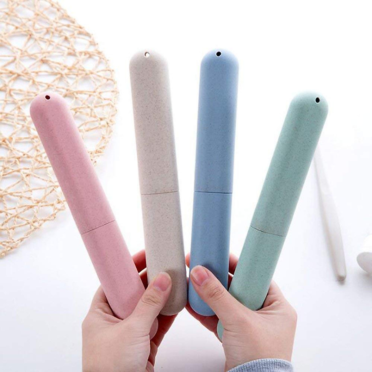 4 Packs Travel Toothbrush Case and 2 Packs Travel Soap Holder