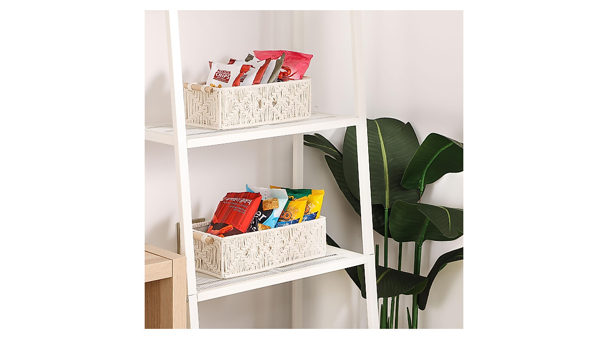 Stylish Boho Storage Baskets Set of 3 for Home Organization