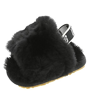 UGG Baby Fluff Yeah Slide Slipper, Black, 4-5 Infant
