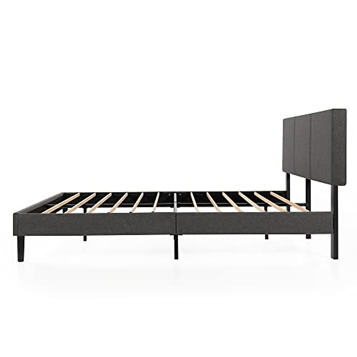 ZINUS Cambril Upholstered Platform Bed Frame with Sustainable Bamboo Slats / No Box Spring Needed / Mattress Foundation / Easy Assembly, King