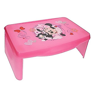 Disney Minnie Mouse Foldable Storage Activity Tray for Kids' Markers, Crayons, Crafts, and More, Pink, 17.9" x 12.8" x 2.36"