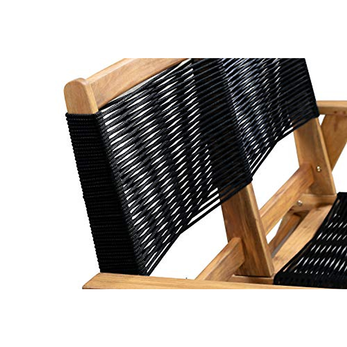 Patio Sense 63368 Kingsmen Loveseat Bench Mid Century Modern Wooden Bench Living Room Bedroom Patio Porch Poolside Entryway Hallway Indoors & Outdoors Solid Wood Construction Warm Teak Tones