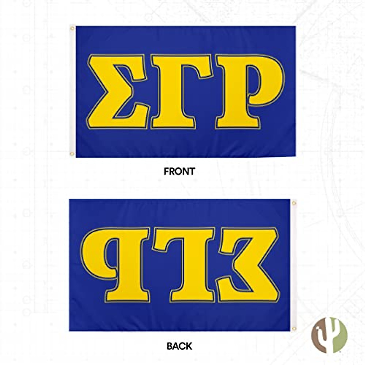Sigma Gamma Rho Letter Fraternity Flag Greek Letter Use as a Banner Large 3 feet x 5 feet Feet Sign Decor