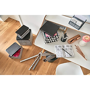 Zeller 17740 26 x 28 cm Waste-Paper Basket Mesh Coal