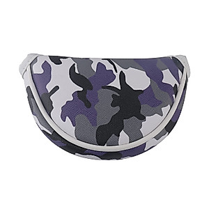 HISTAR Golf Small Mallet Putter Cover with Magnetic Closure for Scotty Cameron (Camouflage Purple)