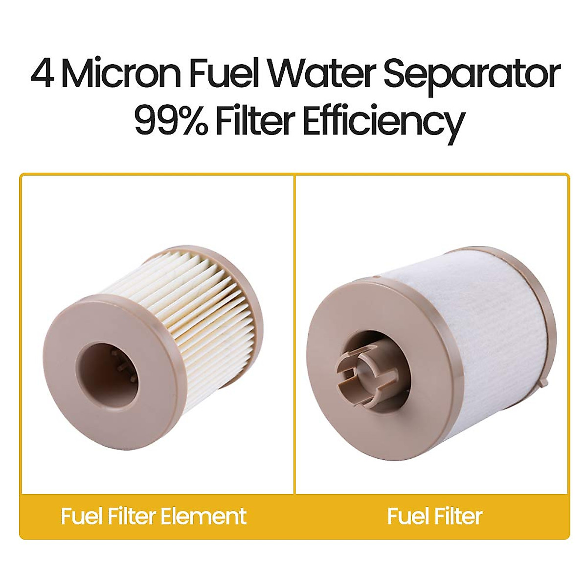 FD-4616 Fuel Filter Compatible with Ford 6.0L Powerstroke F250 F350 F450 F550 Super Duty 03-07 Excursion 03-05 FD4616 4 Micron Diesel Filter Replaces 3C3Z9N184CB Upper Fuel Bowl Lower Lifter Pump