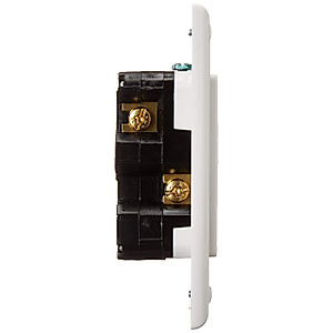 Leviton 5380-W 20 Amp, 125 Volt, Decora Plus Duplex Receptacle, Straight Blade, Industrial Grade, Surge w/ Indicator Light, White