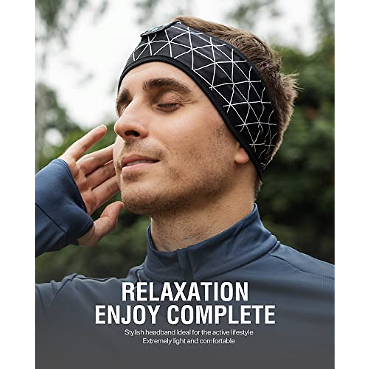 ASMRBAND Sleep Headphones Sports Headband, Adjustable Soft Sleep Headphones Headband,Long Time Play Headphone Band with Built in Speakers Perfect for Sleep,Workout,Running,Yoga,Travel,Insomnia