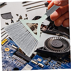 PLAFOPE 1 Set Broom Dustpan Keyboard Cleaning Brush Mini Hand Broom and Dustpan Table Cleaning Tool Mini Broom Home Cleaning Accessory Mini Cleaning Broom Cleaning Kit Plastic Green