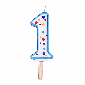 PME Blue Number 1 Candle, 2.5 inch