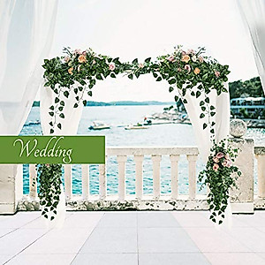 Yatim 78-Ft 12 Pack Silk Artificial Ivy Vines Leaf Garland Plants Hanging Wedding Garland Fake Foliage Flowers Home Kitchen Garden Office Wedding Wall Decor