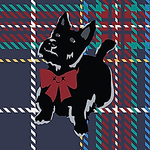 Vera Bradley Women's Cotton Small Vera Tote Bag, Scottie Dog - Recycled Cotton, One Size