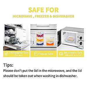 [4 PACK]6.1OZ Small Plastic Food Storage Container Set Portion Control Mini Bento Box Leaf-proof To-go Container with Lids