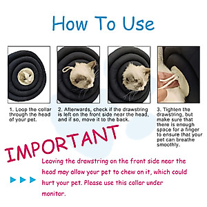 infisu Cat Cone Collar Soft (S Size), Cat Donut/Cat Cones to Stop Licking, Comfy Soft Recovery Collar for Cats/Kitten After Surgery, e-Collar/Elizabethan Collar, Blue