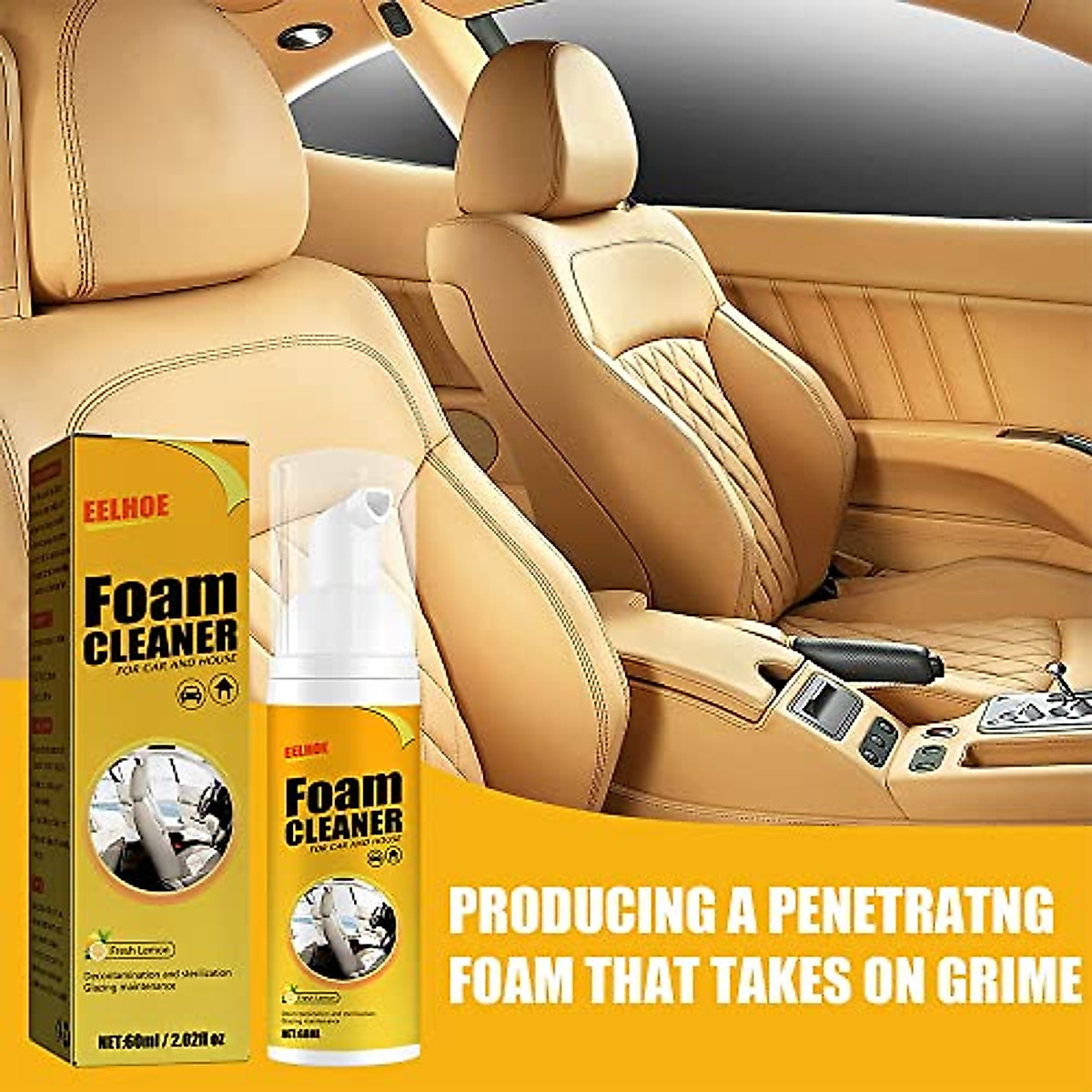 Multi-Purpose Foam Cleaner, Multi-Purpose Foam Cleaner, All-Purpose Household Cleaners For Kitchen, Bathroom, Car (30ML,3PCS)