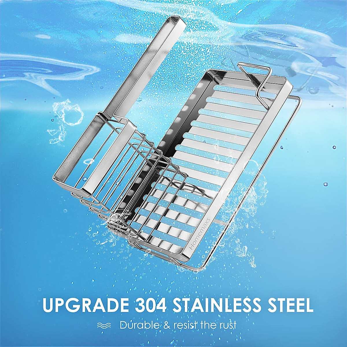 Kitchen Sink Caddy Sponge Holder: Rust Proof Kitchen Sink Organizer for Dish Rag Soap Brush - Sponge Holder with Drain Tray for Counter