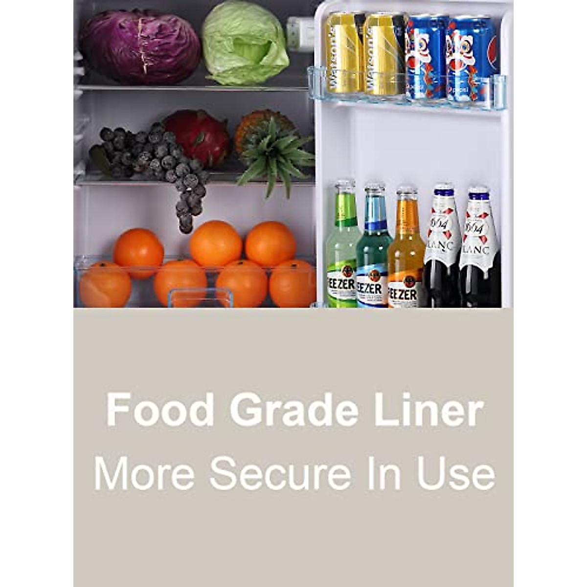 WANAI Compact Refrigerator 3.2 Cu.Ft Retro Cream Fridge With Freezer 2 Door Mini Refrigerator with 7 TEMP Modes, Removable Shelves, LED Lights, Ideal for Apartment Dorm and Office, Cream